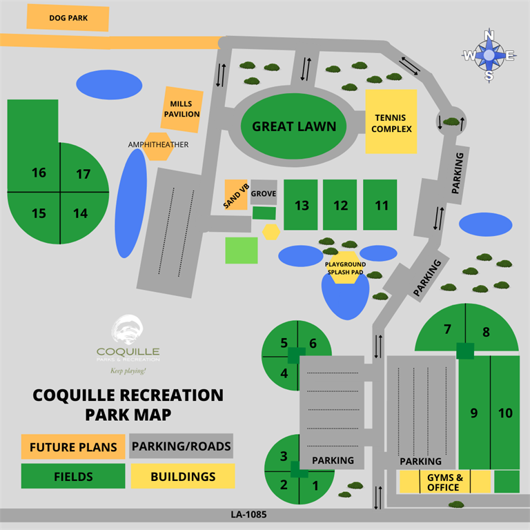 Coquille Parks and Recreation - Park Map/Directions
